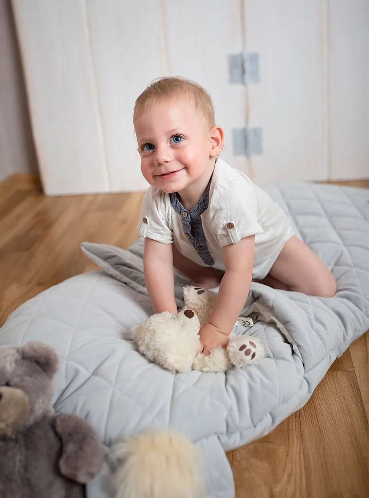 Kinder Hop Spací pytel s oušky pro kojence i starší děti DREAM CATCHER světle šedý Zvolte rozměr: 170x75 cm
