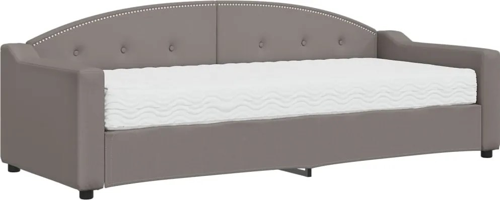 Válenda s matrací taupe 80 x 200 cm textil 3197510