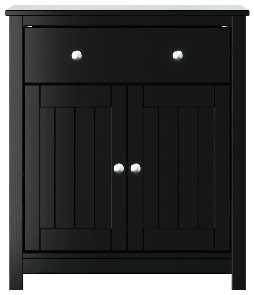 Koupelnová skříňka BERG černá 69,5x34x80 cm masivní borovice - Default Title