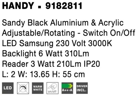 Moderní nástěnné svítidlo Handy 2 bílé