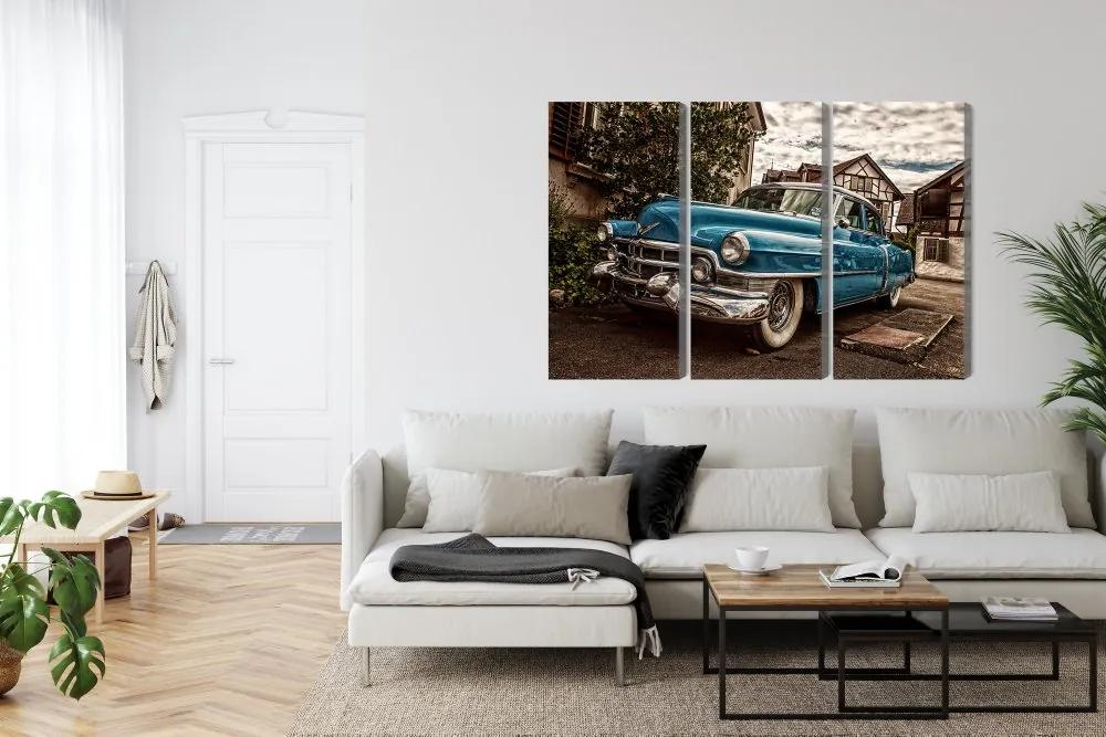 Vícedílný obraz Modrý Cadillac Eldorado Z Roku 1953 Nedostatek Nedostatek Přírodní plátno 60x40
