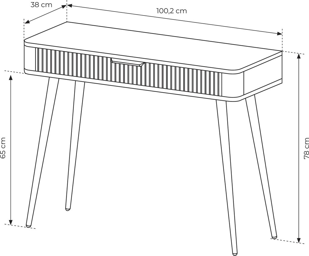 ALFASHOP LANTE černá toaletní stolek