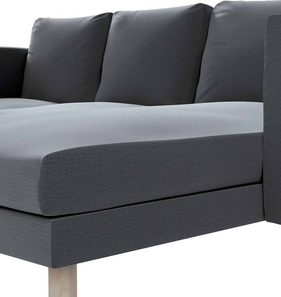 Potah na pohovku IKEA Norsborg 3-místná se šezlongem barva šedá látka sametová