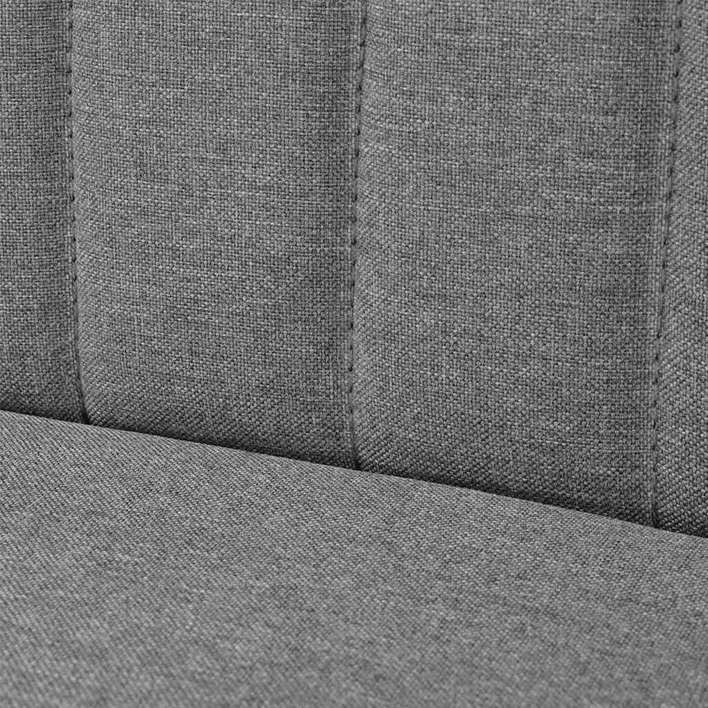 Pohovka textil 117 x 55,5 x 77 cm světle šedá 244070