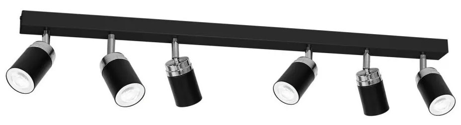 Bodové svítidlo RENO 6xGU10/60W/230V černá/chrom