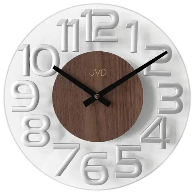 JVD Luxusní skleněné nástěnné designové hodiny JVD HT098.4