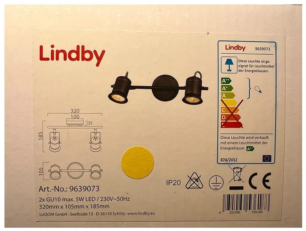 Lindby - Bodové svítidlo CANSU 2xGU10/5W/230V