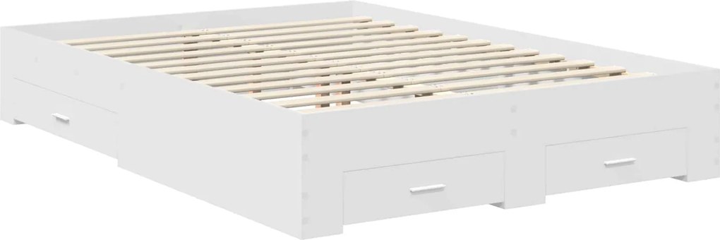 Rám postele se zásuvkou Bílá 140 x 190 cm Kompozitní dřevo 3413193