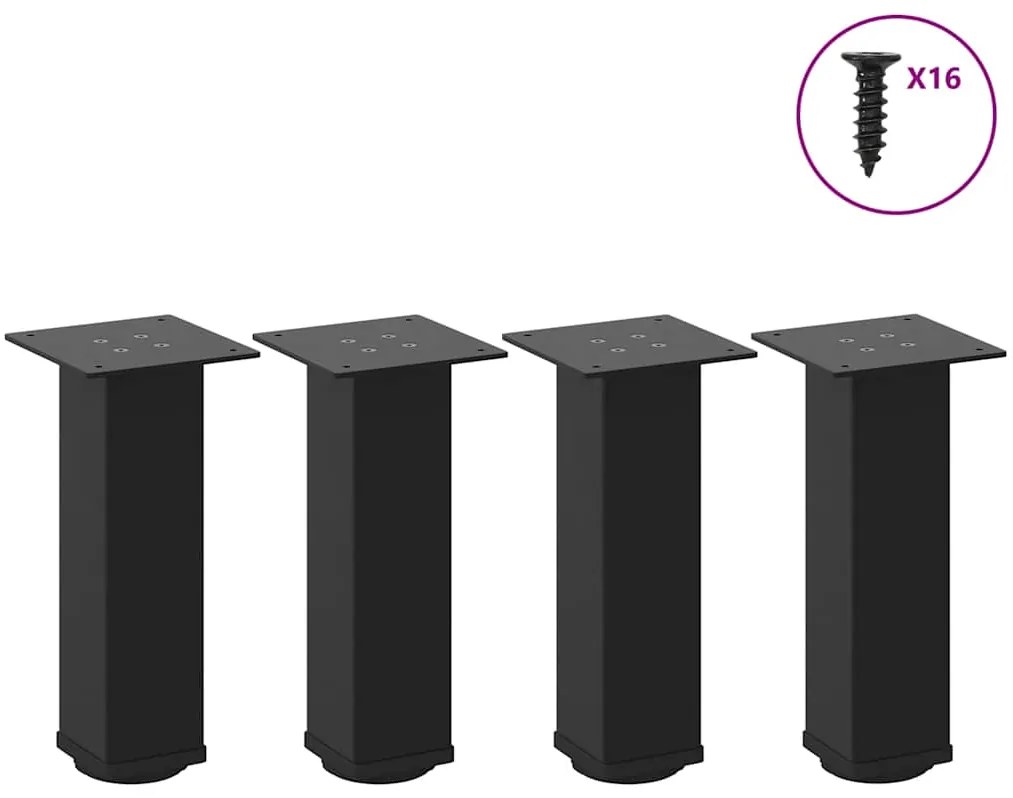 Nohy ke konferenčnímu stolku 4 ks černé 30-32 cm ocelové