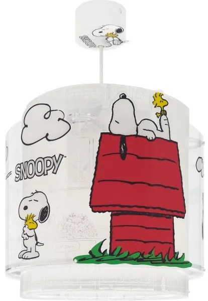 Dalber 76302 - Dětský lustr SNOOPY 1xE27/15W/230V bílá/červená
