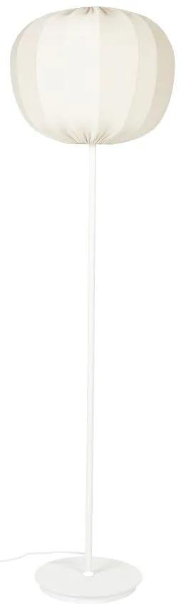 OnaDnes -20% White Label Bílá látková stojací lampa WLL Shem 160 cm