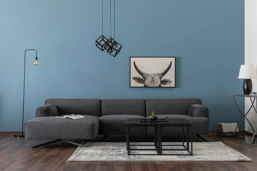 Hanah Home Rohová pohovka MARIA antracitová levá