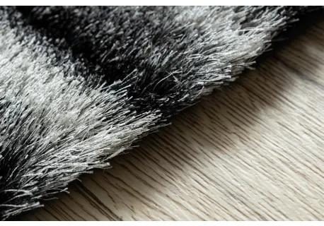 Moderní koberec FLIM 010 B3 shaggy, bludiště Strukturální černý / š velikost 160x220 cm | krásné koberce cz