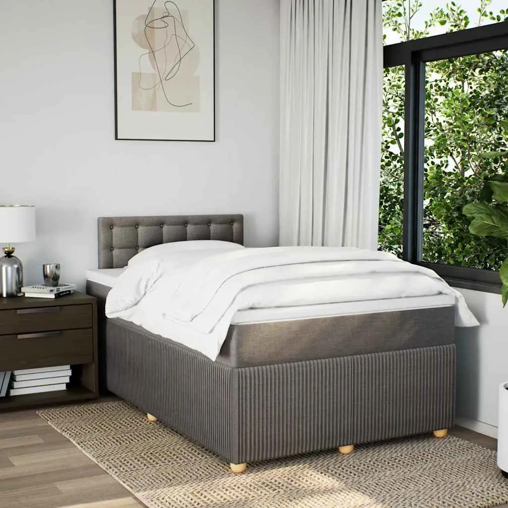 Box spring postel s matrací taupe 120x190 cm textil 3287413