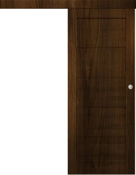 posuvné interiérové dveře na stěnu vasco doors BRAGA plné, model 1 Průchozí rozměr: 70 x 197 cm, Orientace dveří: Levé dveře, Dekor: Dub riviera