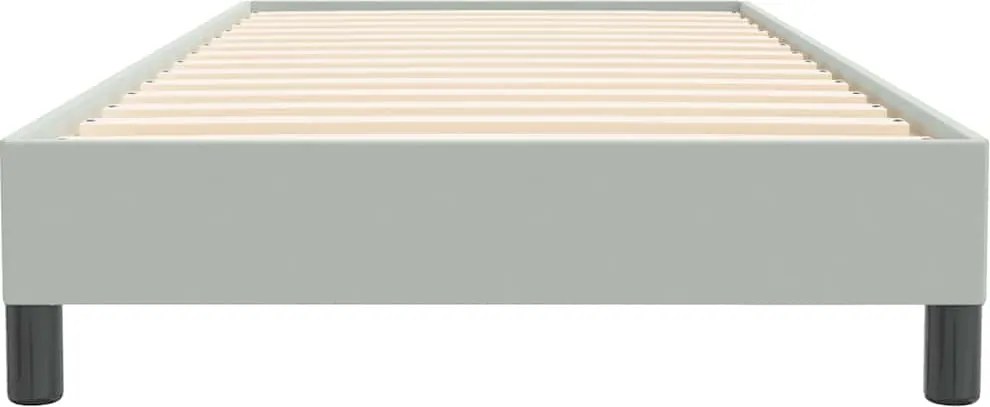 Postel Box Spring bez matrace Světle šedá 90x220 cm Samet 3315855