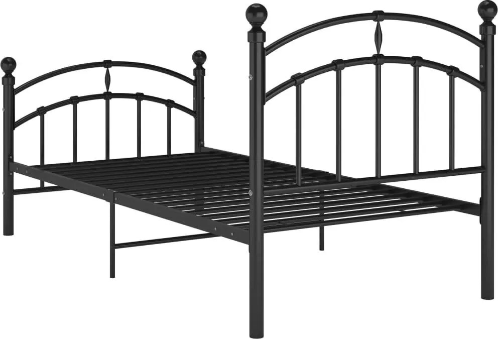 vidaXL Rám postele kov 100 x 200 cm [324970] Barva: Černá
