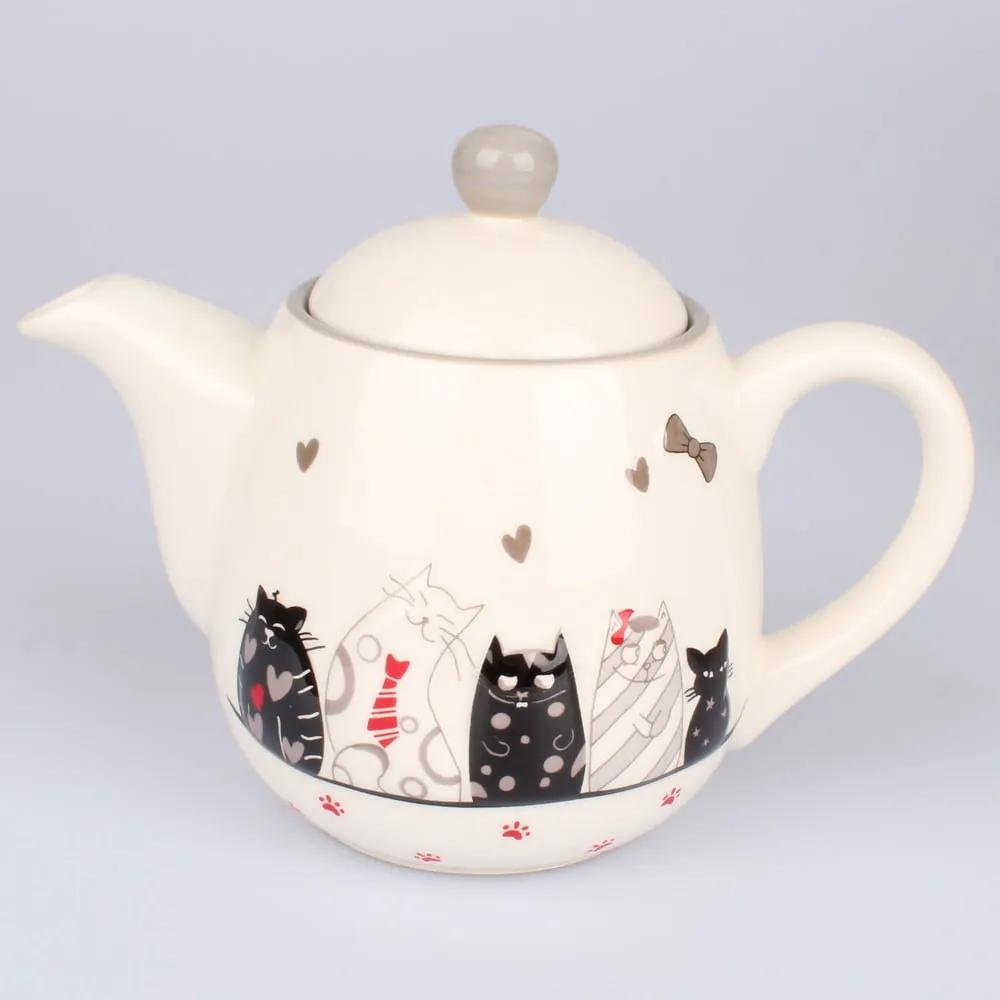 Keramická konvice na čaj Dakls Cats, 1 l | BIANO