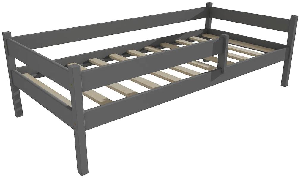 Vomaks Dětská postel DP 027 se zábranou Rozměr: 70 x 160 cm, Barva: surové dřevo