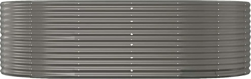 Vyvýšený záhon šedý 212x140x68 cm pozinkovaná ocel 319094