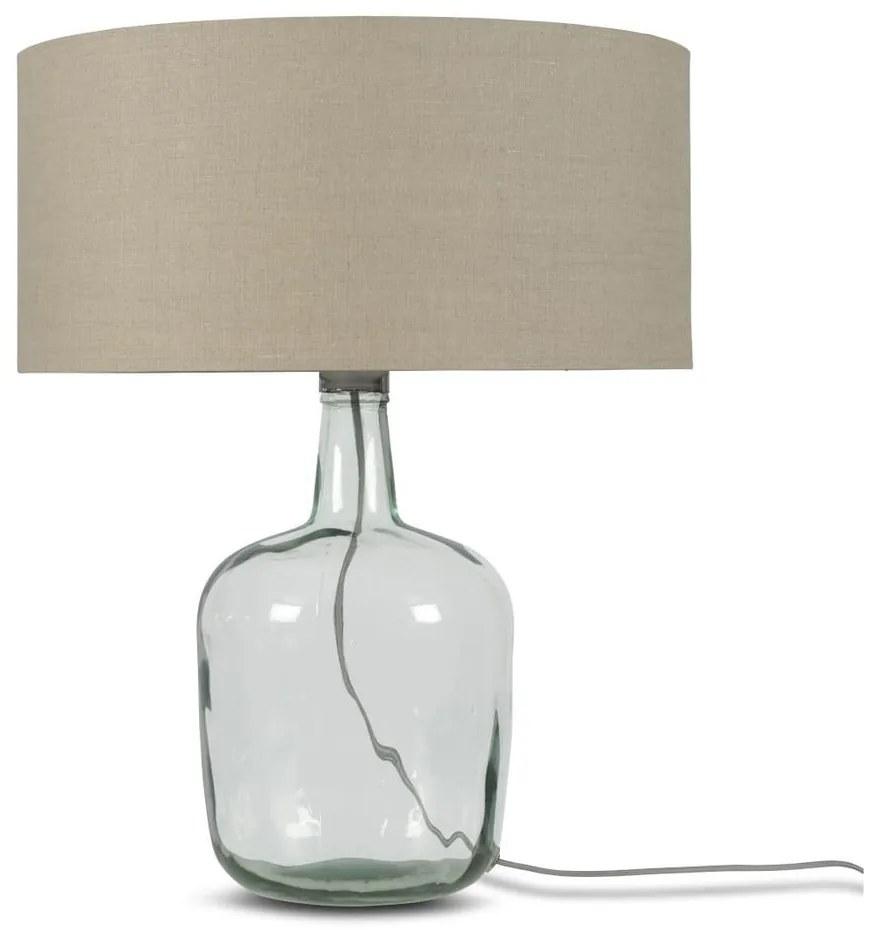 Stolní lampa s béžovým stínidlem a konstrukcí z recyklovaného skla Good&Mojo Murano, ⌀ 47 cm