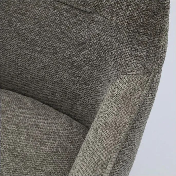 Tmavě šedé čalouněné jídelní křeslo s područkami Avola – Unique Furniture
