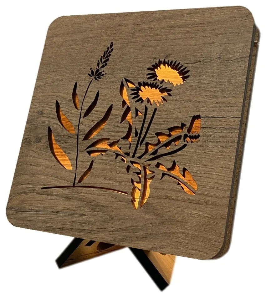 Li-Go "Pampeliška" lampa 19x19cm provedení povrchu: dub světlý