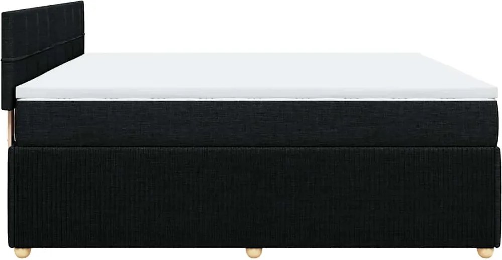 Box spring postel s matrací černá 180x200 cm textil 3287537