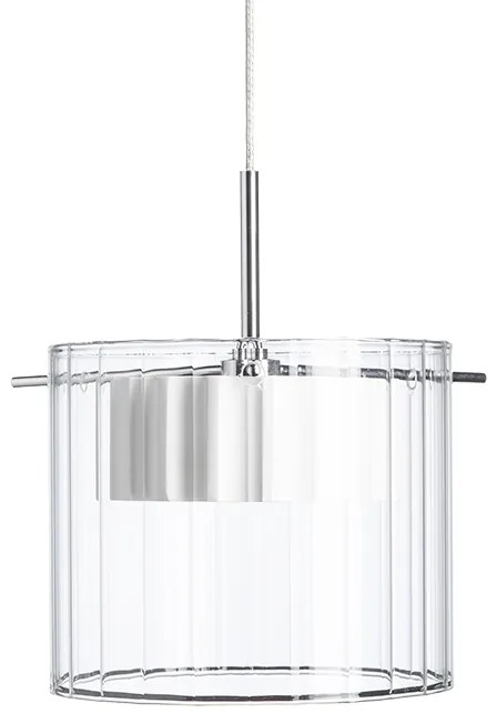 RENDL R11679 ESTRA LED závěsné svítidlo, skleněná bílá čiré sklo