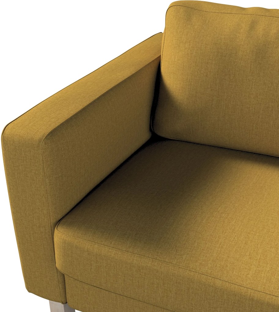 Potah na pohovku IKEA  Karlstad 3-místná, nerozkládací, krátký barva žlutá látka pletený vzor