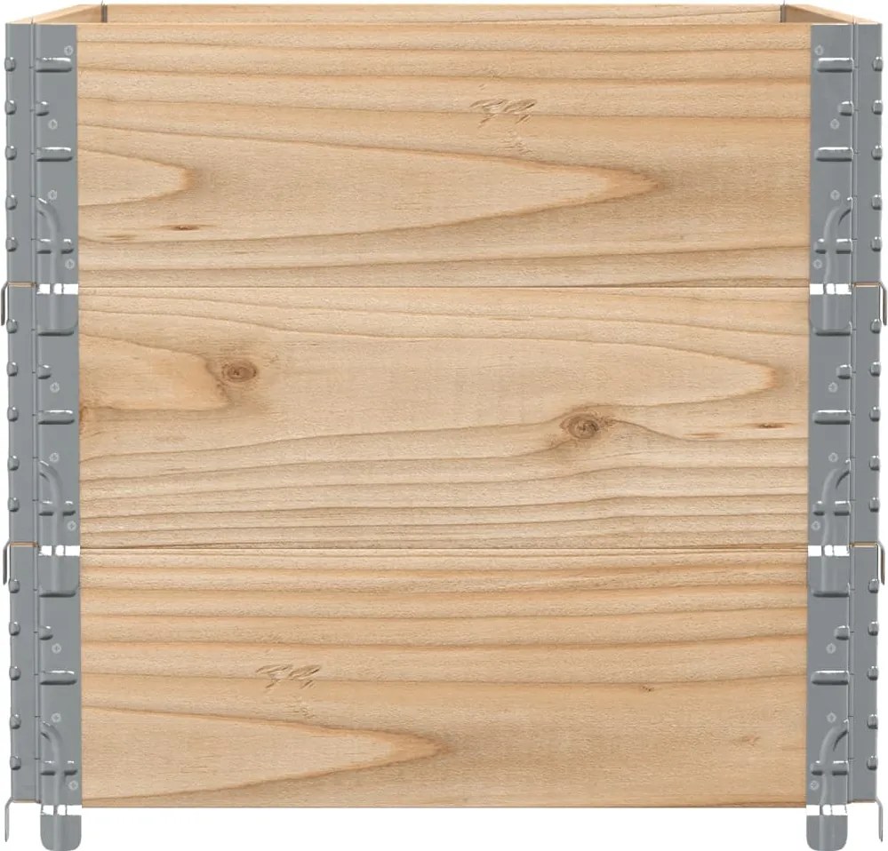 Zahradní truhlík 80 x 60 cm masivní borové dřevo 3295419