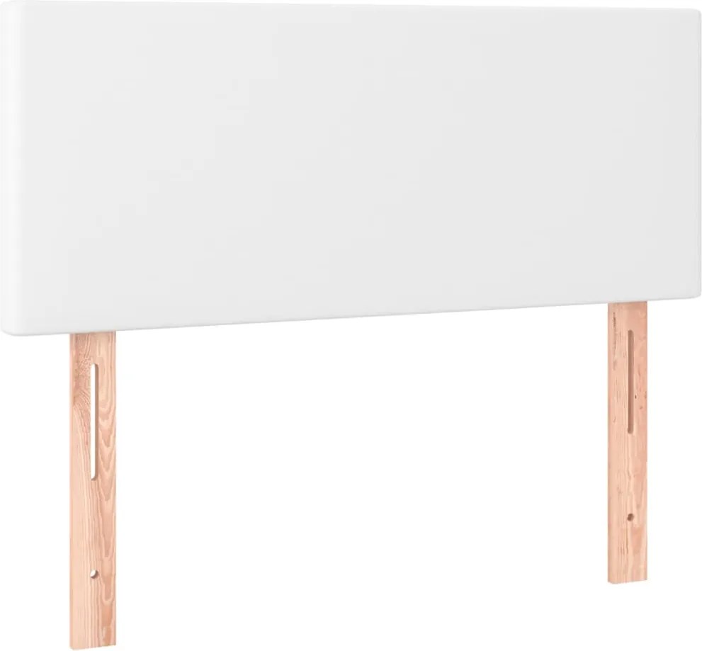 Box spring postel s matrací bílá 80 x 200 cm umělá kůže 3140970