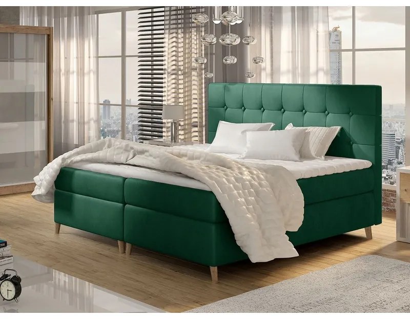 Kontinetální postel Crete, Rozměr postele: 180x200, Barva:: Magic Velvet 2215