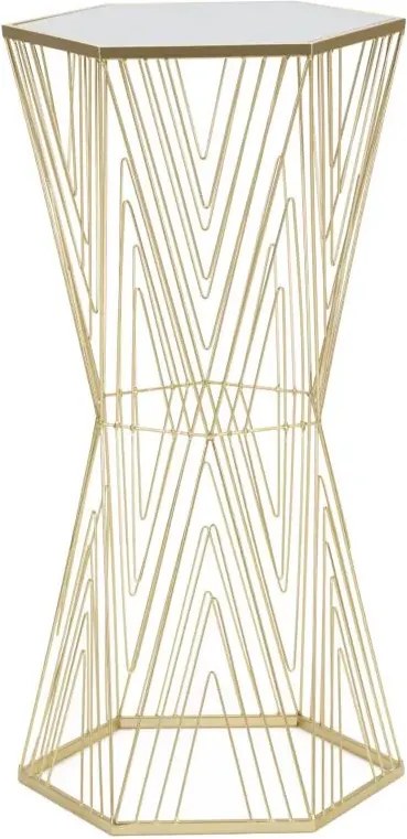 Odkládací stolek Lines 40 cm zlatý