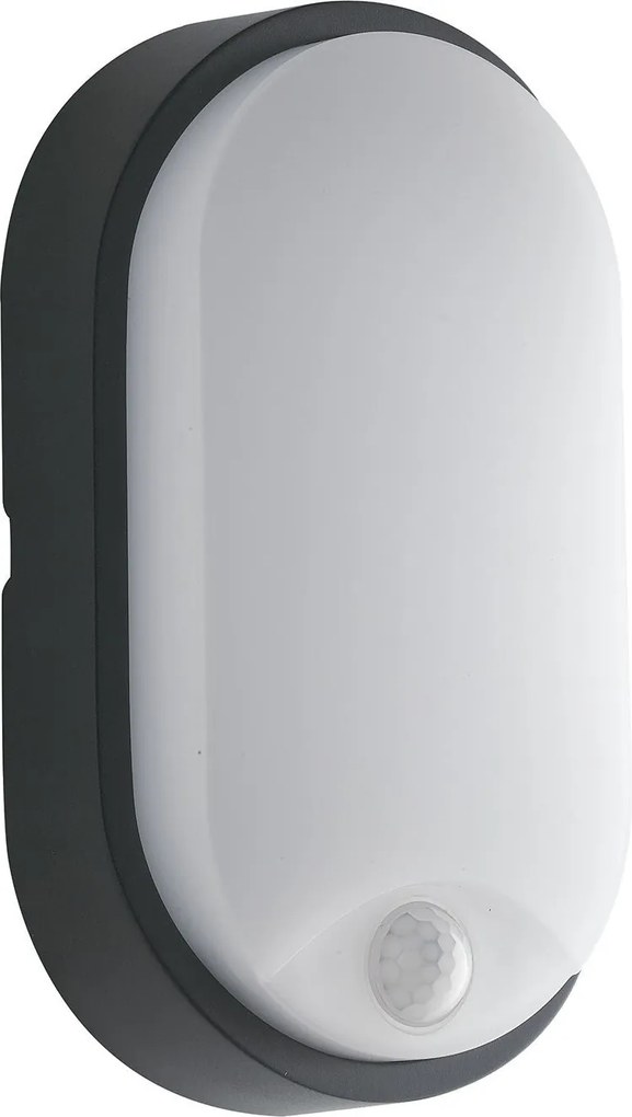 FAN LED-SENSITIVE-ANT Venkovní svítidlo LED SENSITIVE antracit polykarbonát/PP 14 W 1600 lm 4000 K IP54 se senzorem 21,2x11,9x6,05 cm - FANEUROPE
