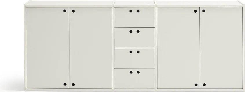 Krémová komoda 197x80x40 cm Wally – Teulat