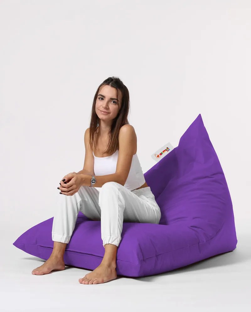 Atelier del Sofa Zahradní sedací vak Pyramid Big Bed Pouf - Purple, Purpurová