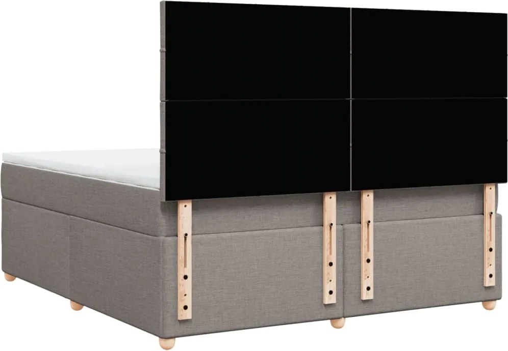 Box spring postel s matrací taupe 180x200 cm textil 3291363