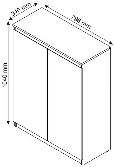 Skříňka Carlos 802D, dub artisan
