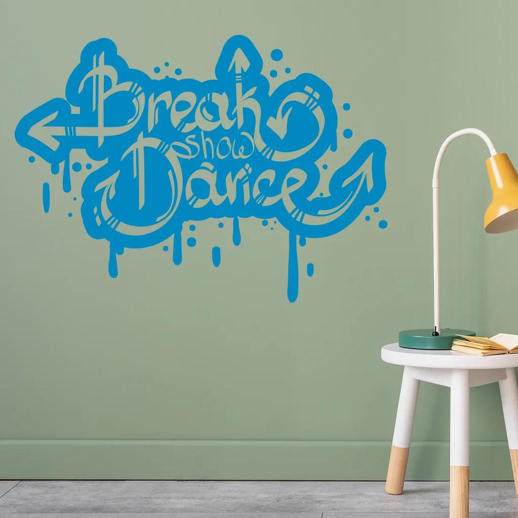 Živá Zeď Samolepka na zeď Break Dance Barva: černá