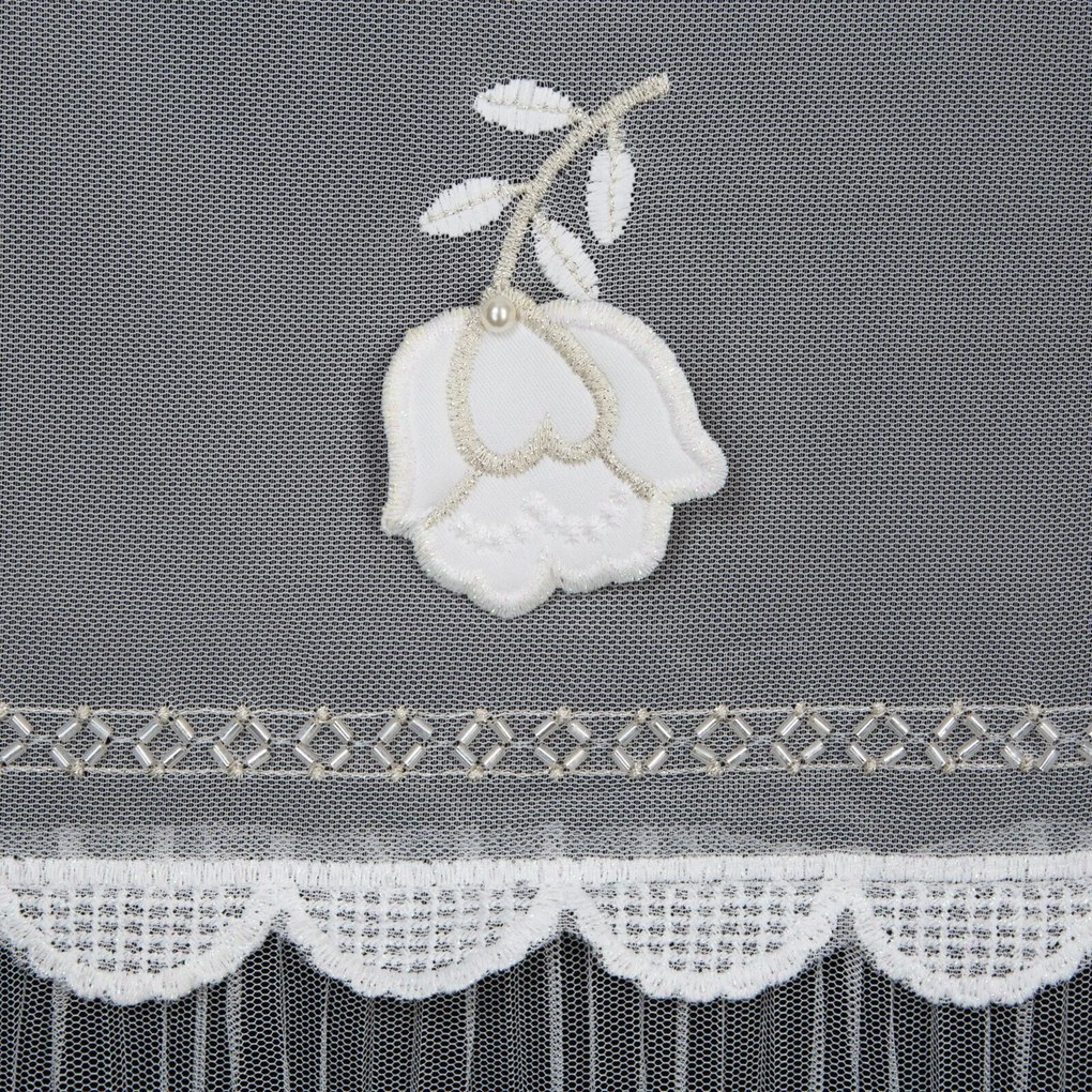 ZÁCLONA NA PÁSCE AVRIL 140X270 CM VZOROVANÁ