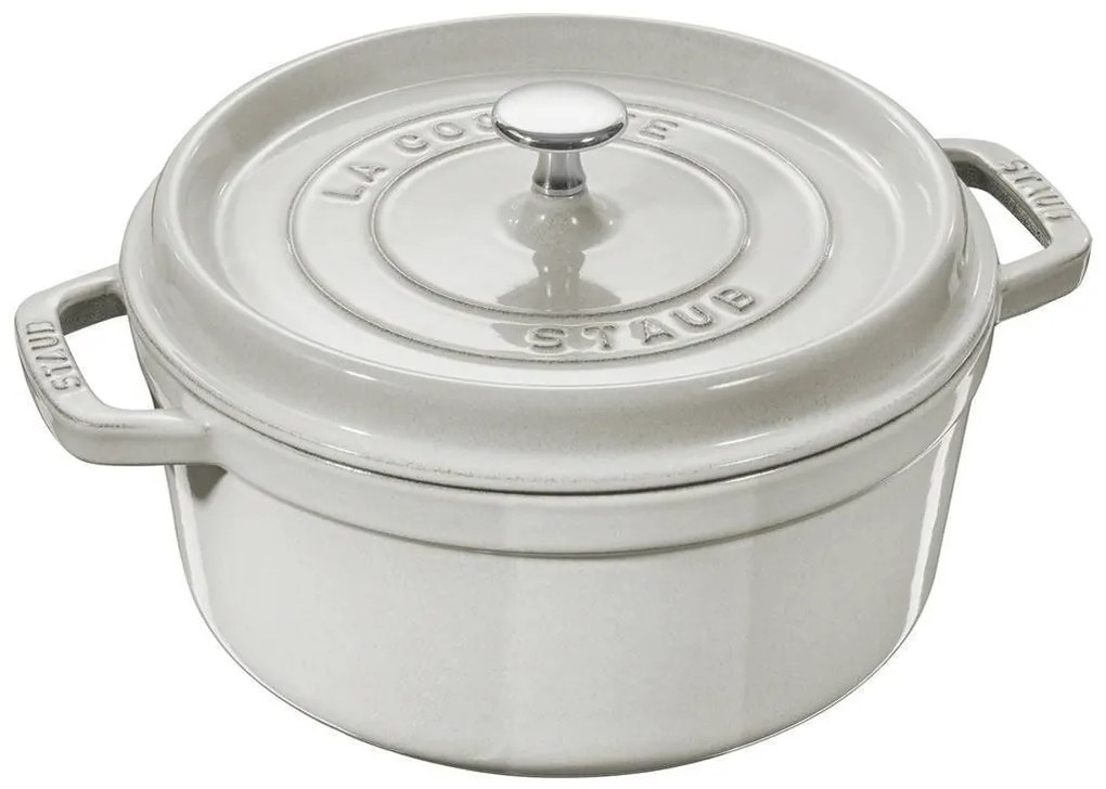 Staub Cocotte hrnec kulatý 26 cm bílá lanýžová , 11026107