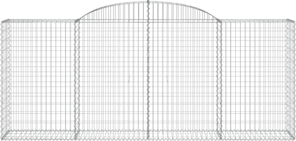 Klenuté gabionové koše 5 ks 300x50x120/140cm pozinkované železo 3146722