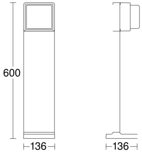 Steinel 078652 - LED Stmívatelná venkovní lampa GL 85 C 600 LED/9W/230V IP44