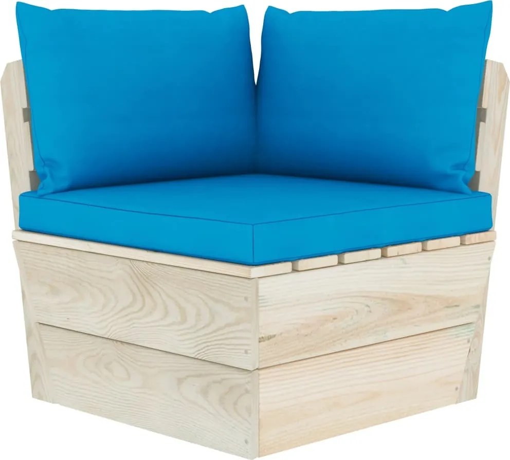 vidaXL 6dílná zahradní sedací souprava z palet + podušky smrkové dřevo [3063520] Barva: Béžová