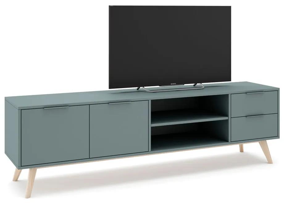Zelenošedý TV stolek 180x53 cm Pisco – Marckeric