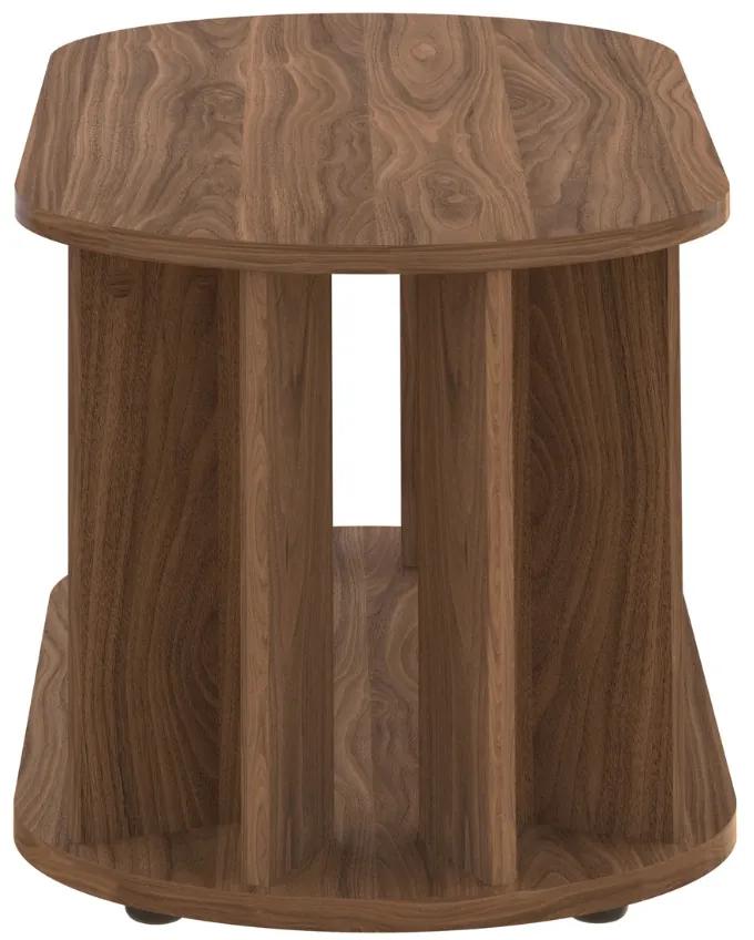 Hnědý ořechový konferenční stolek TEMAHOME Nora 110 x 50 cm