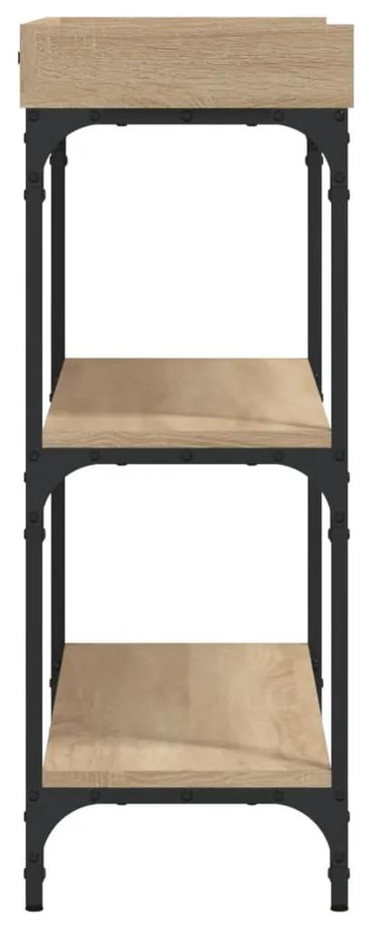 Konzolový stolek s policemi dub sonoma 100 x 30 x 80 cm