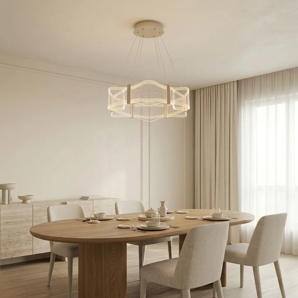 Toolight Rea, ZÁVĚSNÁ STROPNÍ LAMPA G151-CP GOLD, OSW-04707