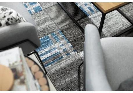 koberec ALTER Siena čtverce mřížka, modrý velikost 180x270 cm | krásné koberce cz